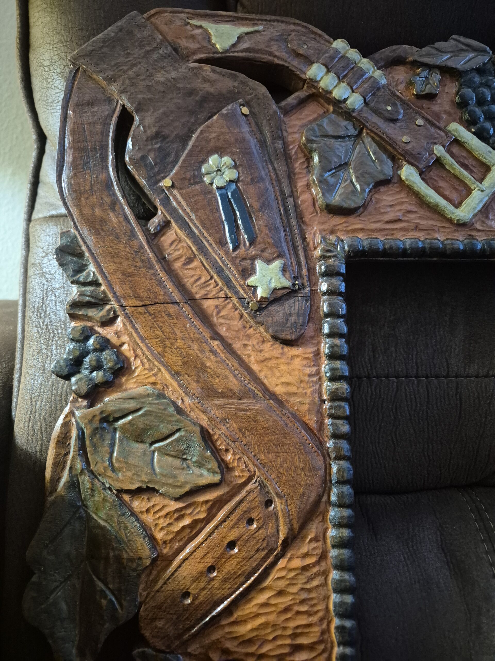 Vintage signed hand carved western frame | Ocala4Sale | Buy & Sell in ...