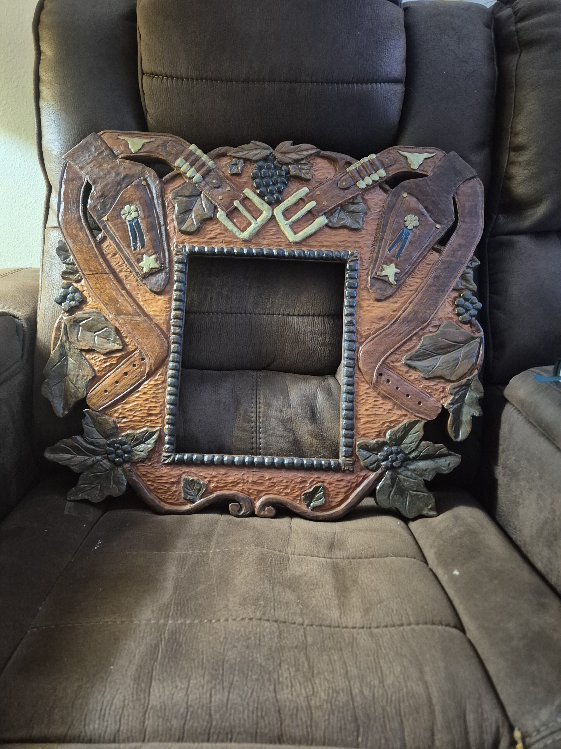 Vintage signed hand carved western frame | Ocala4Sale | Buy & Sell in ...